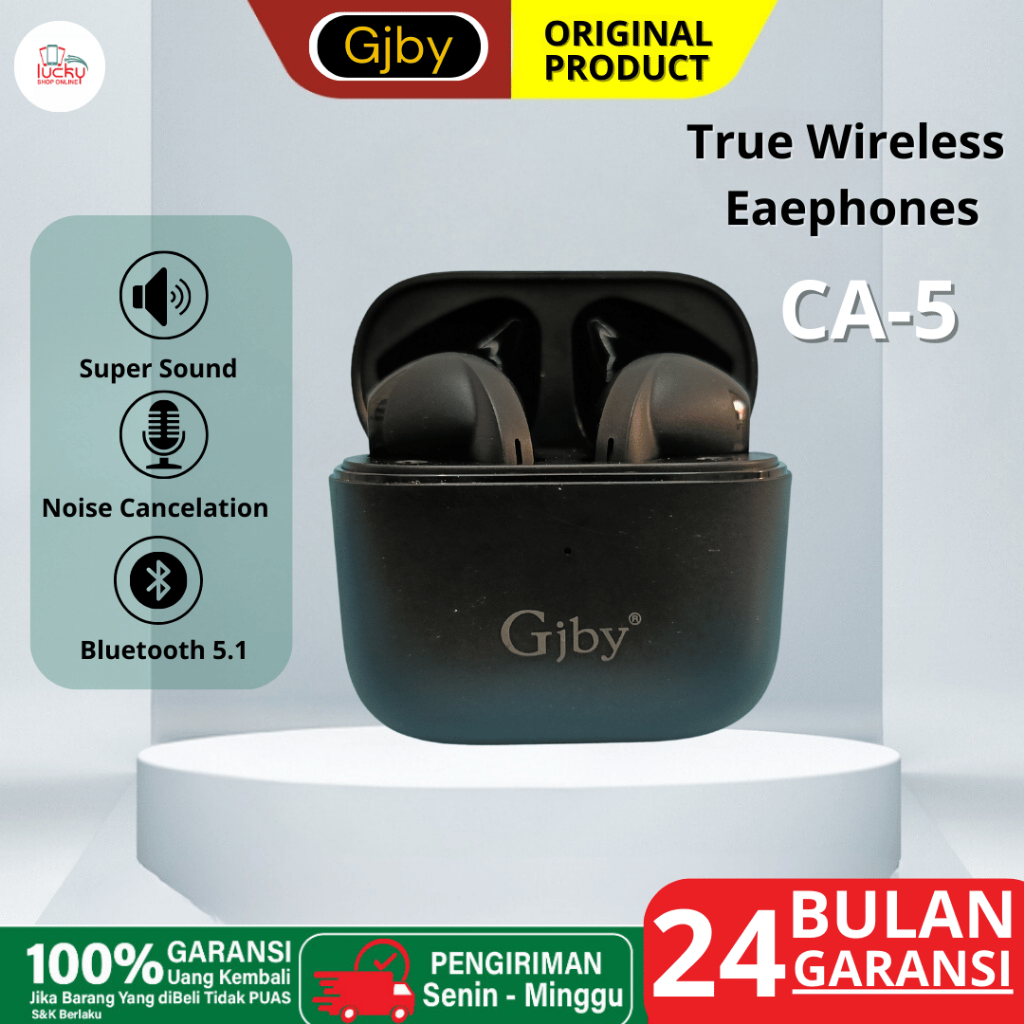 Jual GJBY CA5 Bluetooth 5.1 Headset Bluetooth TWS IOS & Android | Shopee Indonesia