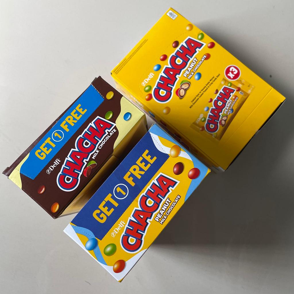 Jual CHA CHA BELI 2 GRATIS 1 MILK CHOC PEANUT 20 GRAM 1 BOX | COKLAT ...