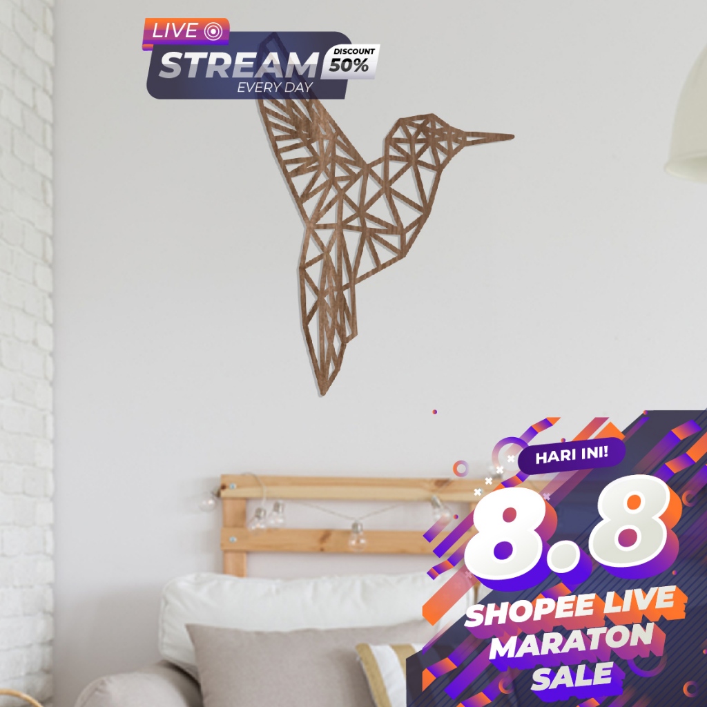 Jual DEKORASI DINDING / GEOMETRIC WALL DECOR (TINGGI 40 CM) | Shopee ...