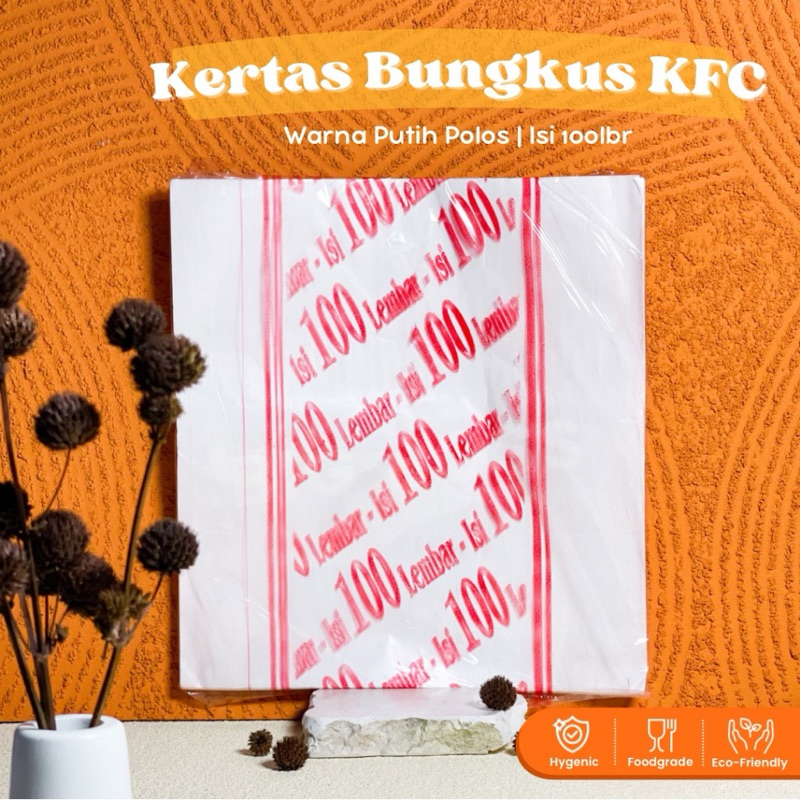 Jual Kertas Bungkus Nasi Mcd | KFC | Burger | Kebab Isi 100 Lembar MG ...
