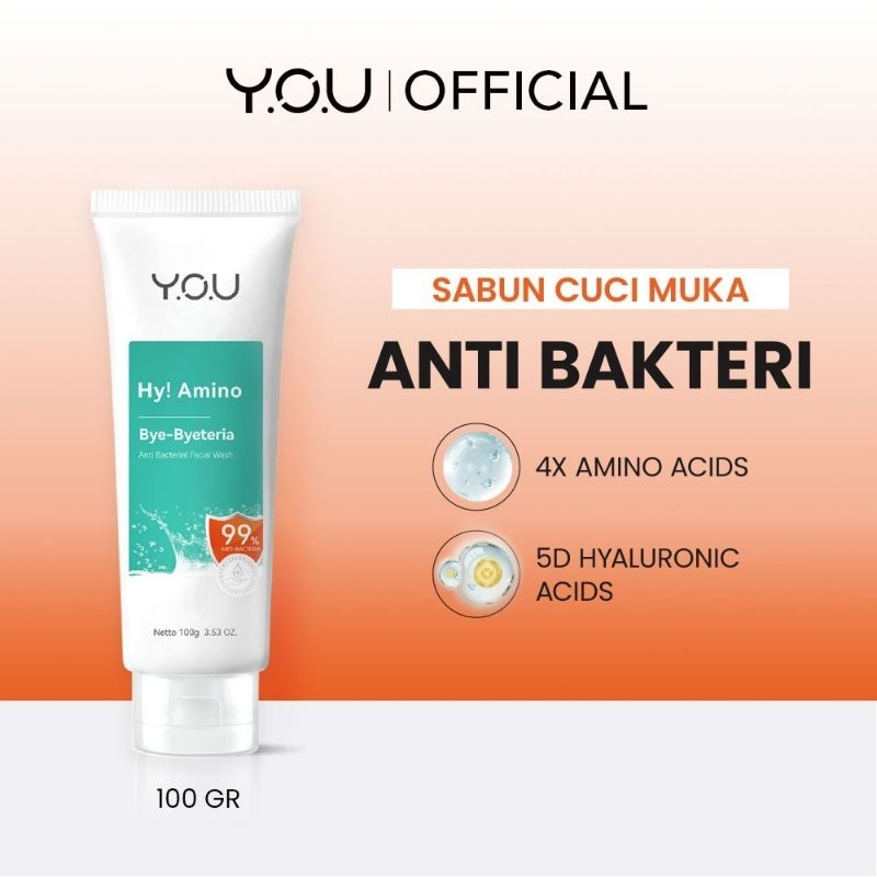 Jual YOU Hy! Amino Bye-Byeteria Anti Bakterial Facial Wash | Sabun Cuci ...
