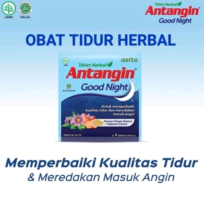 Jual Antangin Good Night Obat Tidur per strip isi 4 Goodnight | Shopee ...