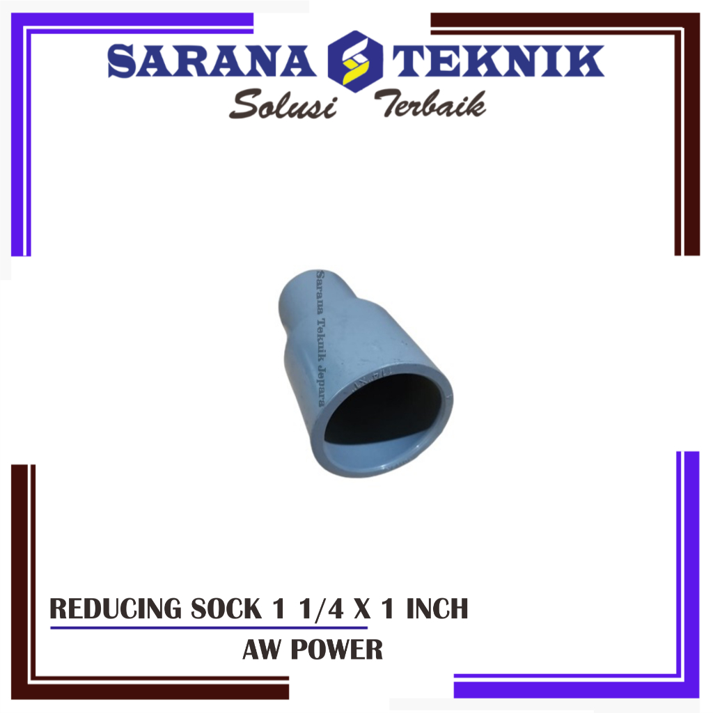 Jual SAMBUNGAN PIPA PVC REDUCING SOCK / V SOCK 1 1/4 X 1 INCH AW POWER ...