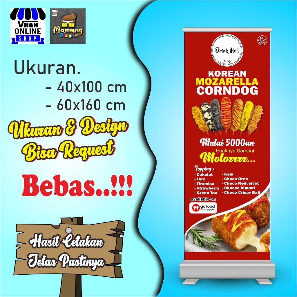 Jual Spanduk, Banner, Mmt Jajanan Corndog Mozarella Varian Rasa Request ...