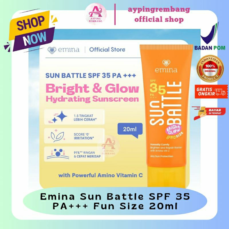 Jual Emina Sun Battle SPF 35 PA+++ Fun Size 20ml Fun Size With Higher ...