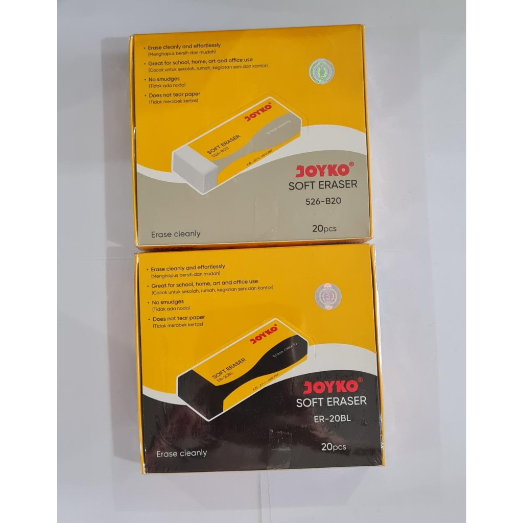 Jual Hapusan Joyko ER-B20BL ( 1 Pack isi 20 ) / Penghapus 526-B20 ( 1 ...