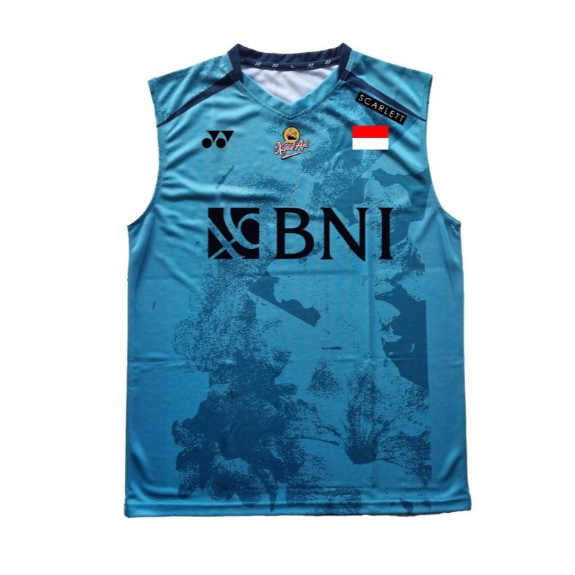 Jual Jersey Badminton Fajar Rian Fajri 10509 Singlet Timnas Indonesia, Kaos Bulu Tangkis 2023 ...