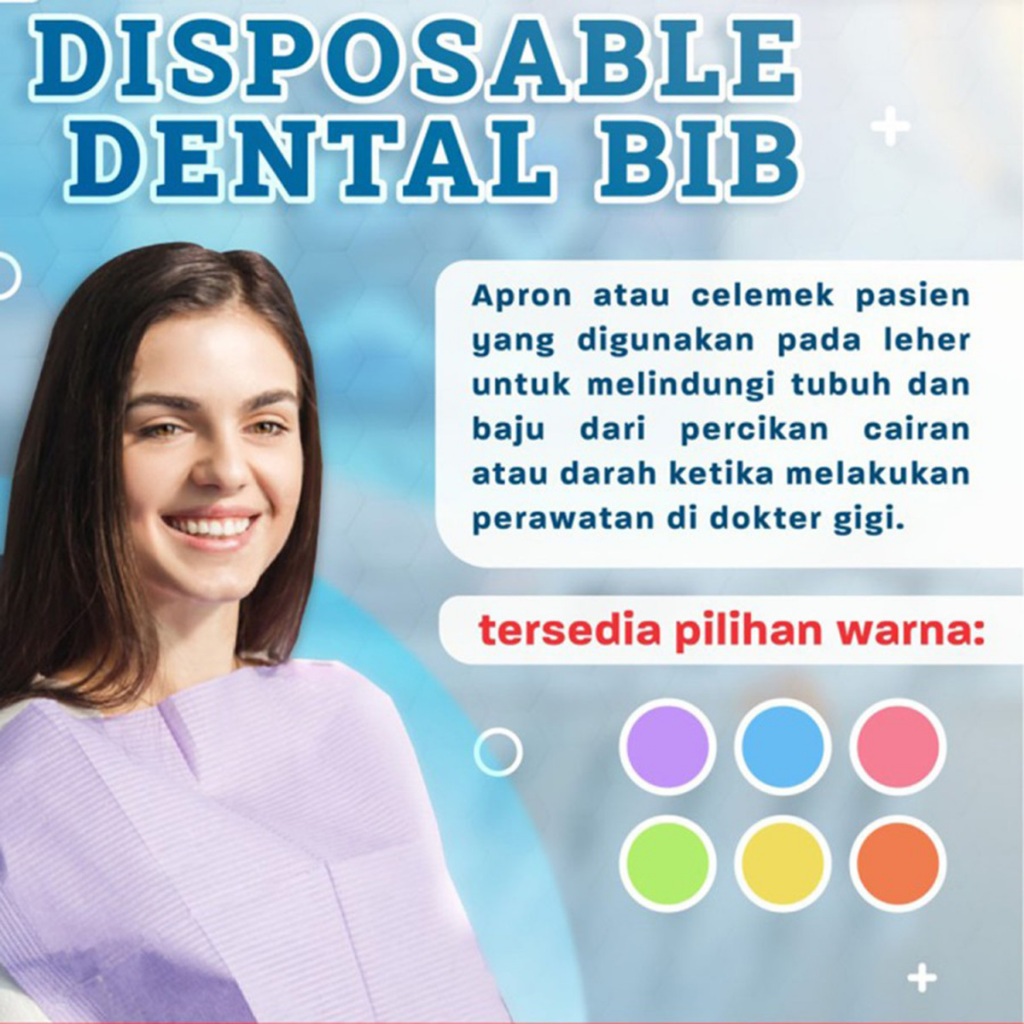 Jual Onemed Dental BIB Polibib Celemek Apron Tatakan Dada Pasien Dental ...