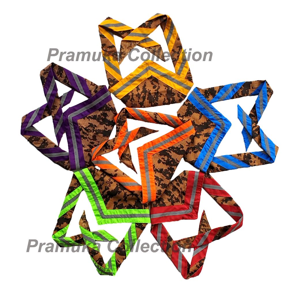 Jual SCRAF PRAMUKA LORENG KOMBINASI WARNA BIRU KUNING MERAH | Shopee ...