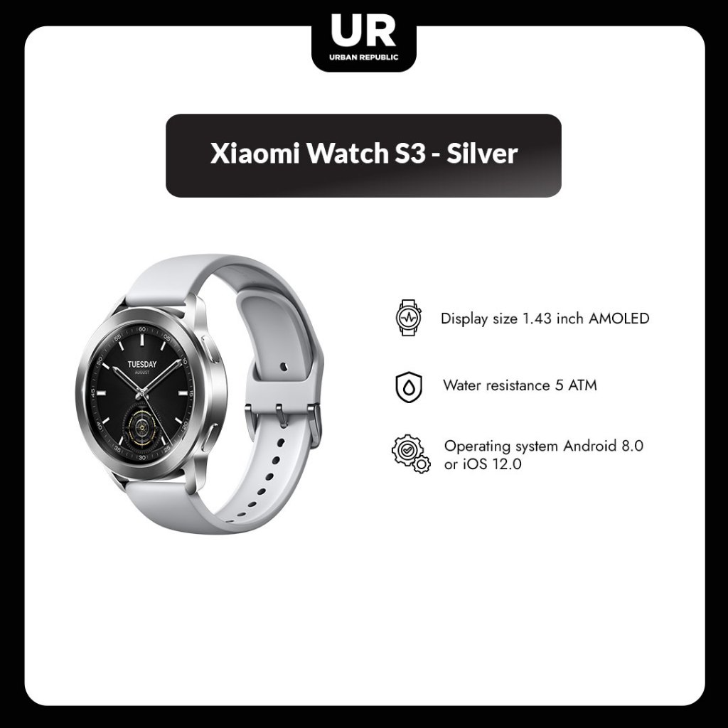 Jual Xiaomi Watch S3 - Silver | Shopee Indonesia