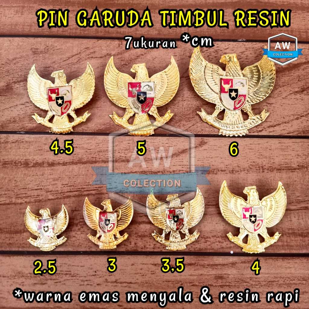Jual Pin garuda timbul berbagai ukuran (2,5) (3) (3,5) (4) (4,5) (5) (6 ...