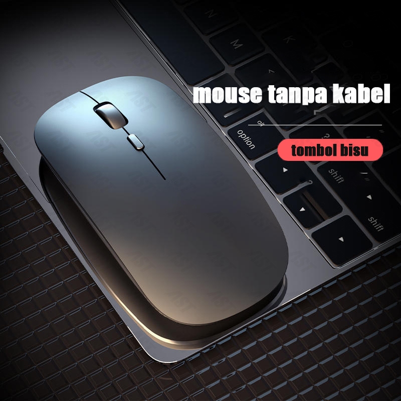 Jual Mouse Wireless Rechargeable Click Slim 2.4G Wireless RGB LED Mouse ...