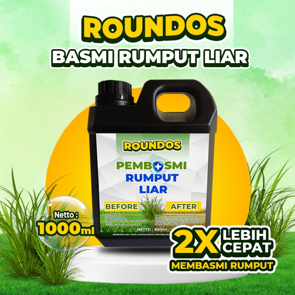 Jual Roundos 1000ml Racun Rumput Gulma Racun Lalang Pembasmi Rumput ...