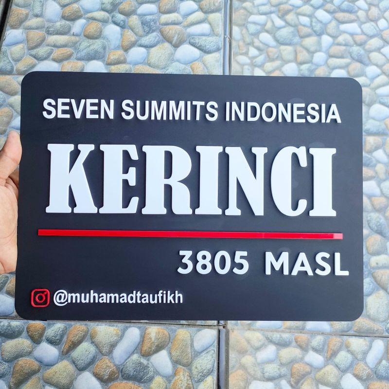 Jual PLAKAT GUNUNG/ PAPAN NAMA GUNUNG/PLAKAT GUNUNG AKRILIK TIMBUL 2 ...