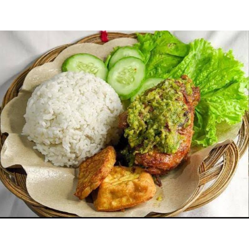 Jual Paket Nasi Box Ayam Penyet Sambal Ijo Komplit | Shopee Indonesia