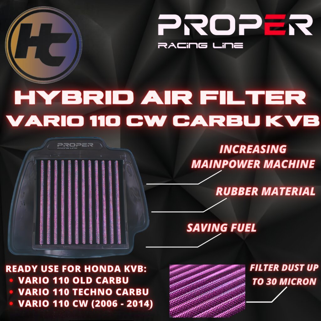 Jual AIR FILTER SARINGAN UDARA PROPER RACING LINE VARIO 110 CARBU OLD ...