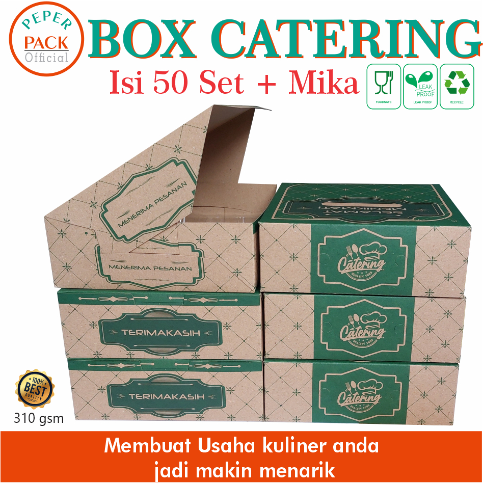 Jual Dus Nasi Catering 18x18 dan 20x20 Kraft Bahan 310 GSM Motif Kotak ...