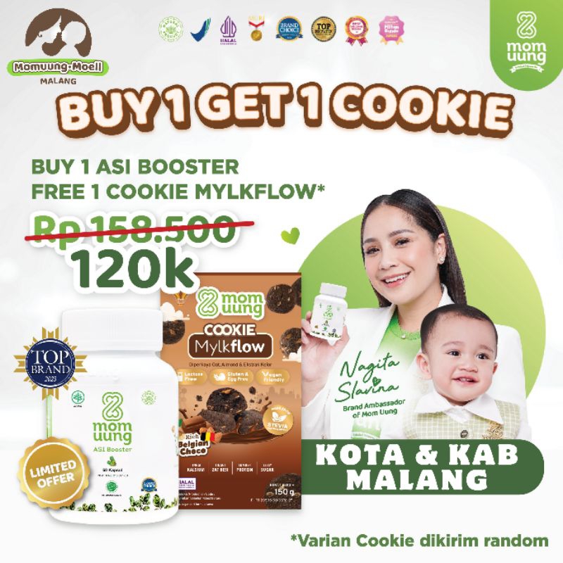 Jual [BUY 1 GET 1] MOM UUNG ASI BOOSTER 60 KAPSUL FREE 1 COOKIE ...