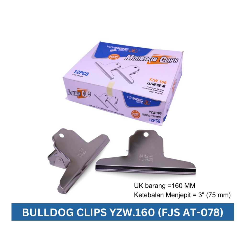 Jual 1Set isi 2pcs Bulldog Clip/ Jepitan kertas/ Jepitan Besar/ Binder ...