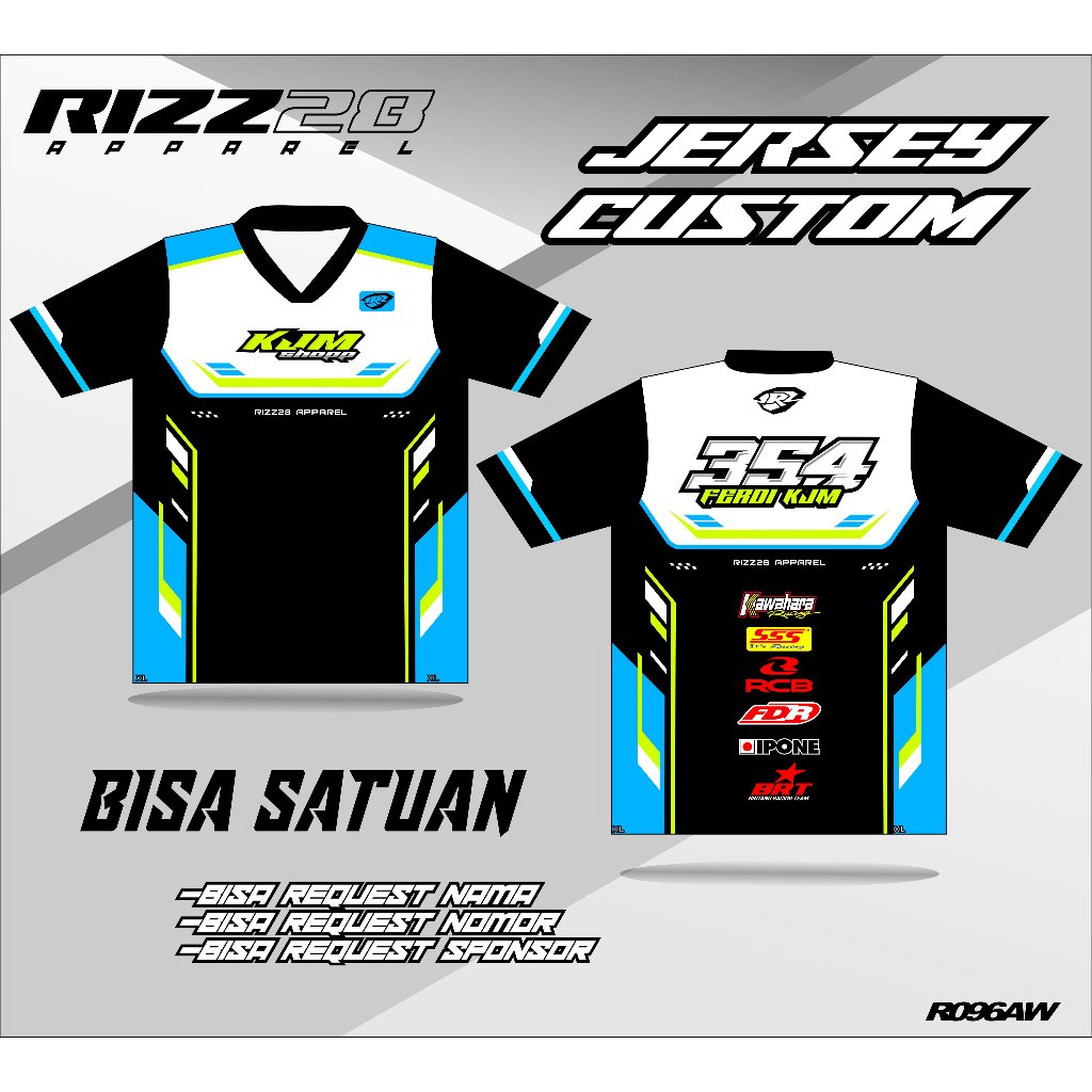 Jual JERSEY RACING TIM BALAP FULL PRINT free custom nama nomor dan logo ...