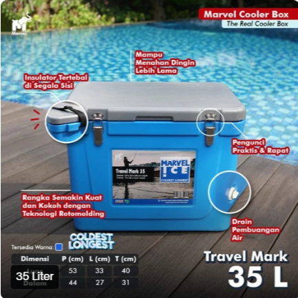 Jual Marvel Cooler Box ice 35 L / Marina Cool Box 35 S Lion Star 33 ...