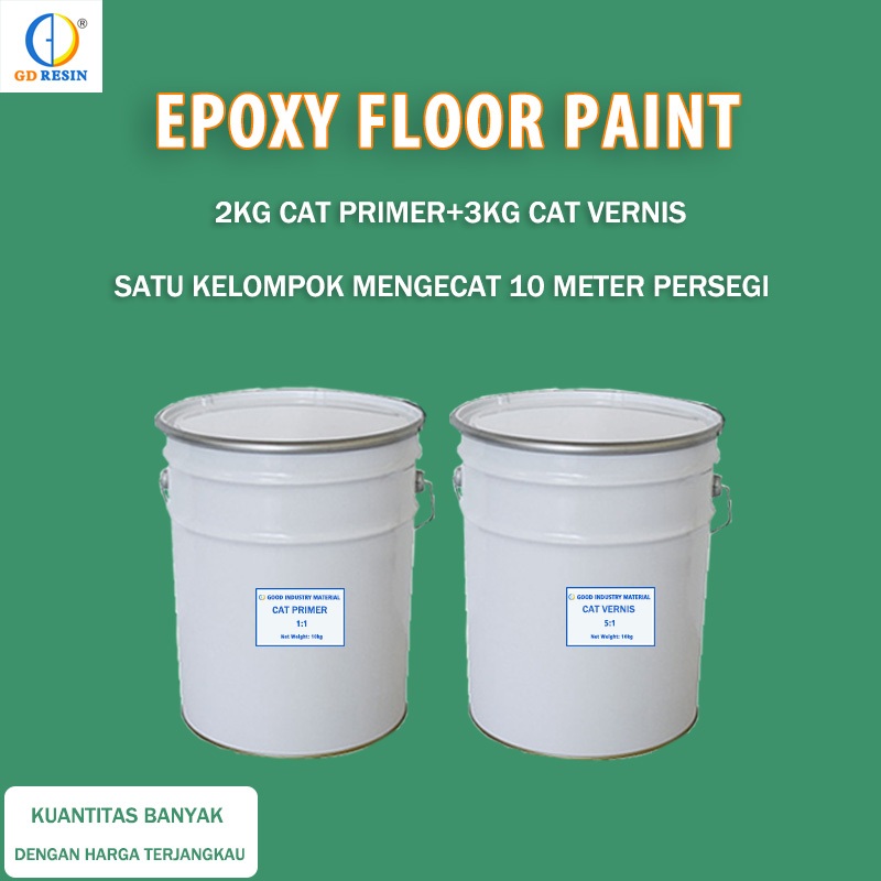 Jual Cat Lantai Epoxy 5 Kg (Meliputi 2 Kg Cat Primer + 3 Kg Cat Vernis ...