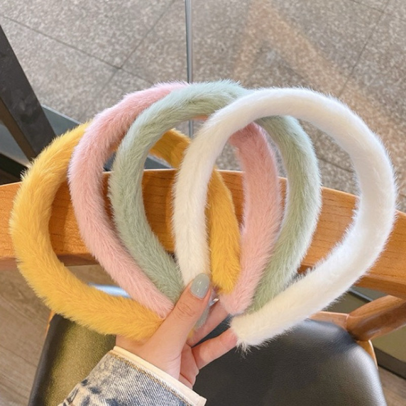 Jual Bando Bulu Bando Wol Polos Bando Korea Headband Korean Hairstyle ...