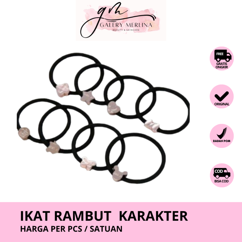 Jual Ikat Rambut Karakter / Kunciran Rambut / Karet Gelang Rambut ...