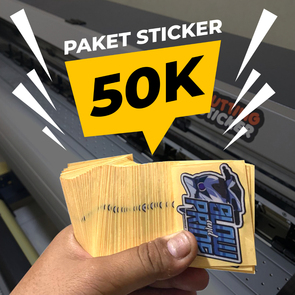 Jual [PAKET] Sticker Print n Cut Custom Potong Bentuk Tahan Air Cocok ...