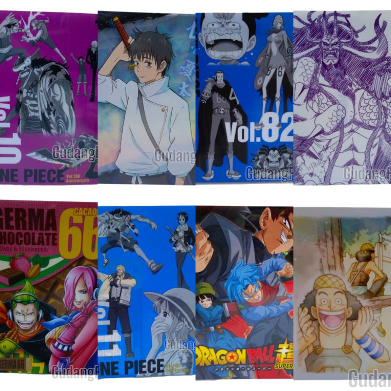 Jual Bandai clear file/map anime one piece, dragon ball, jujutsu dll ...