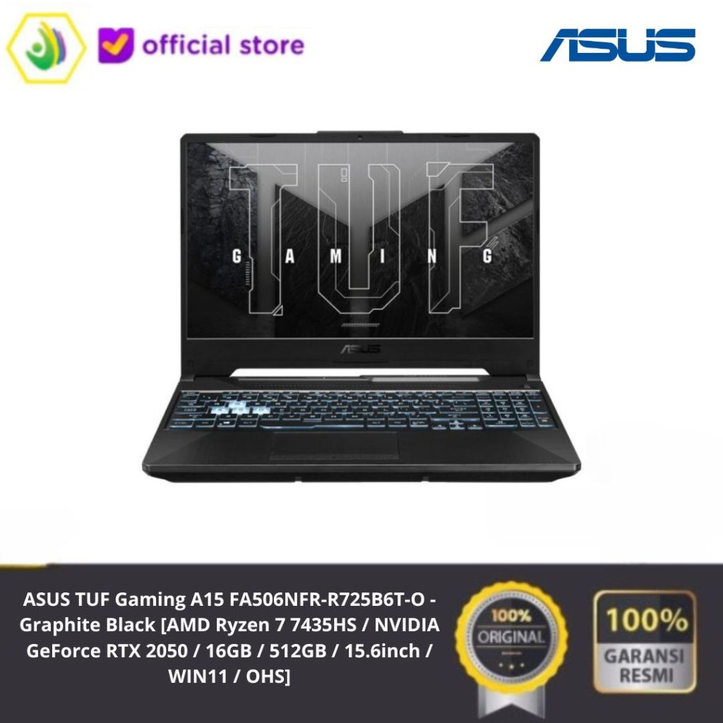 Jual ASUS TUF Gaming A15 FA506NFR-R725B6T-O - Graphite Black [AMD Ryzen ...