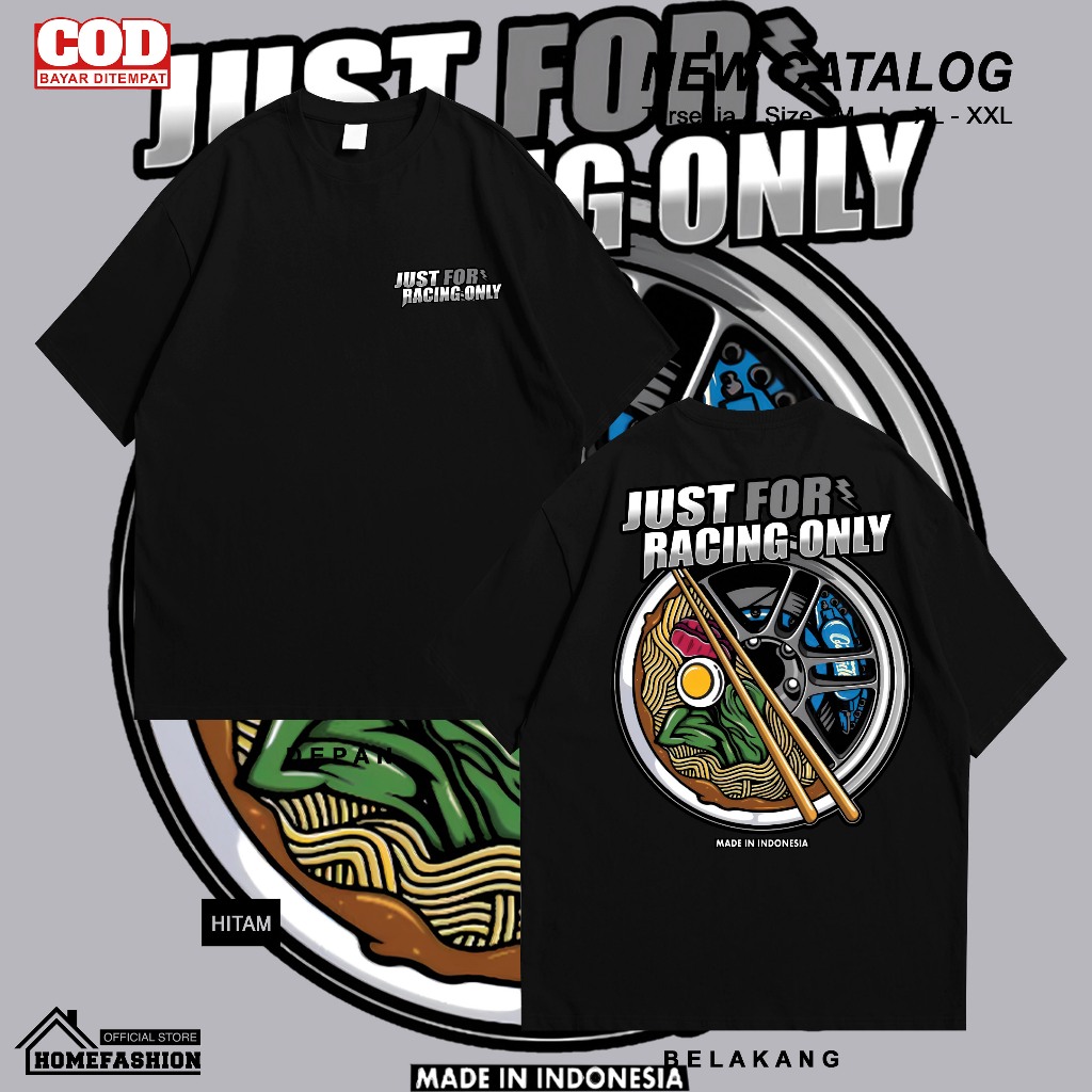 Jual KAOS JUST FOR RACING ONLY| KAOS DISTRO RACING | BAJU DRAG RACE ...