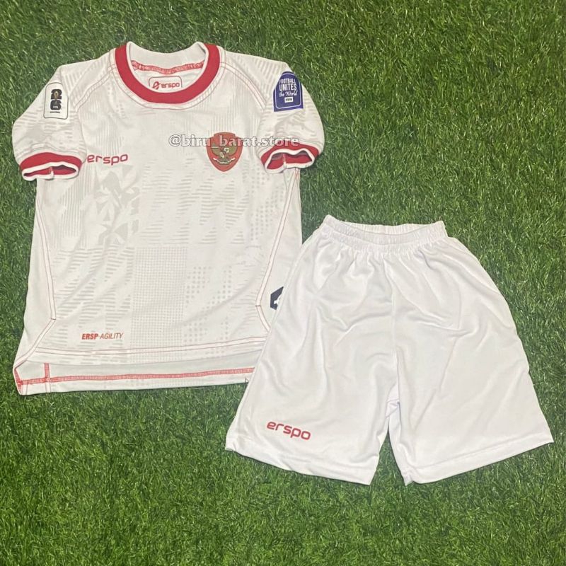 Jual JERSEY ANAK TIMNAS 2024 - JERSEY TIMNAS SETELAN ANAK CUSTOM NAMA NOMOR | Shopee Indonesia