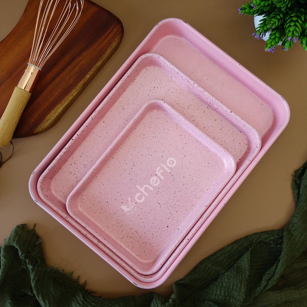 Jual Chefio Loyang Persegi Panjang PINK / Baking Tray / Loyang Kue ...