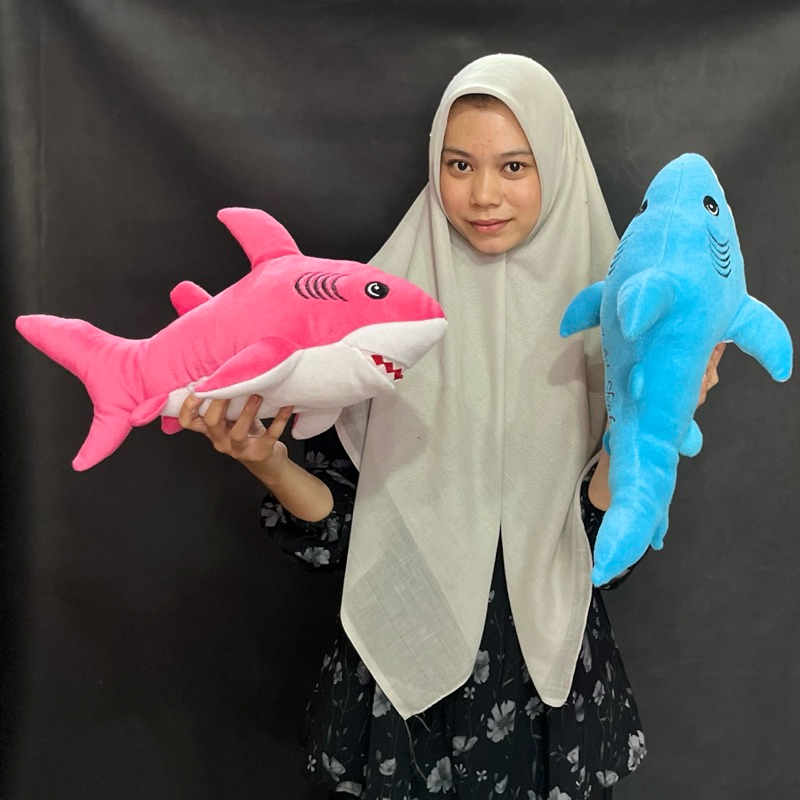 Jual Boneka Baby Shark ikan Hiu dolphin velboa Lucu boneka animal ...