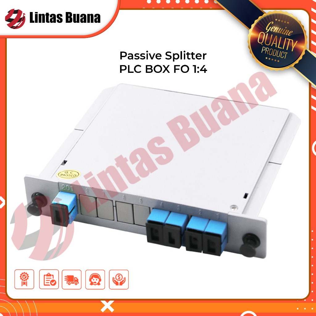 Jual Passive Splitter PLC BOX FO 1:4 Pasif Spliter FO FTTH SC UPC ...