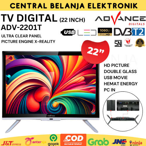 Jual TV LED DIGITAL 22 INCH TV DIGITAL FULL HD 22 INCH ADV 2201T ...