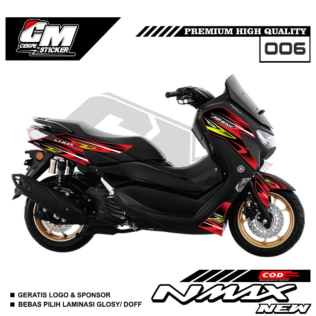 Jual Stiker Lis Variasi NMAX NEW 2020/2023 Decal Striping Standar NMAX ...