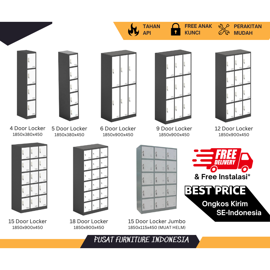 Jual Lemari Loker Pakaian besi - Steel Locker | Shopee Indonesia