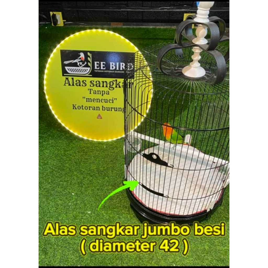 Jual Alas sangkar kandang burung bulat besi jumbo diameter 42 cm ...