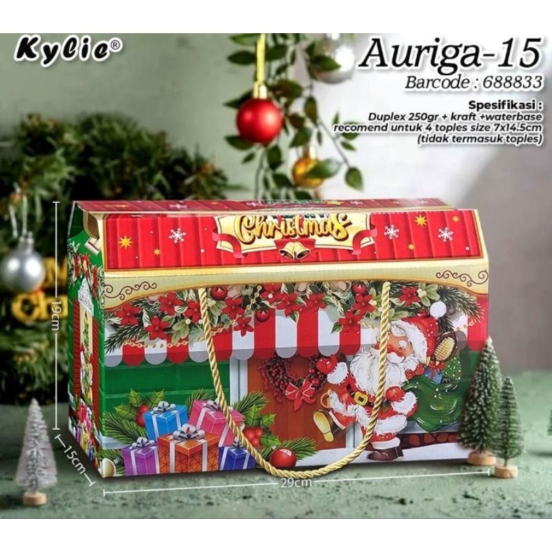 Jual Uriga Christmas Box Natal 4 Toples 500gr Box Kue Kering Natal Box ...