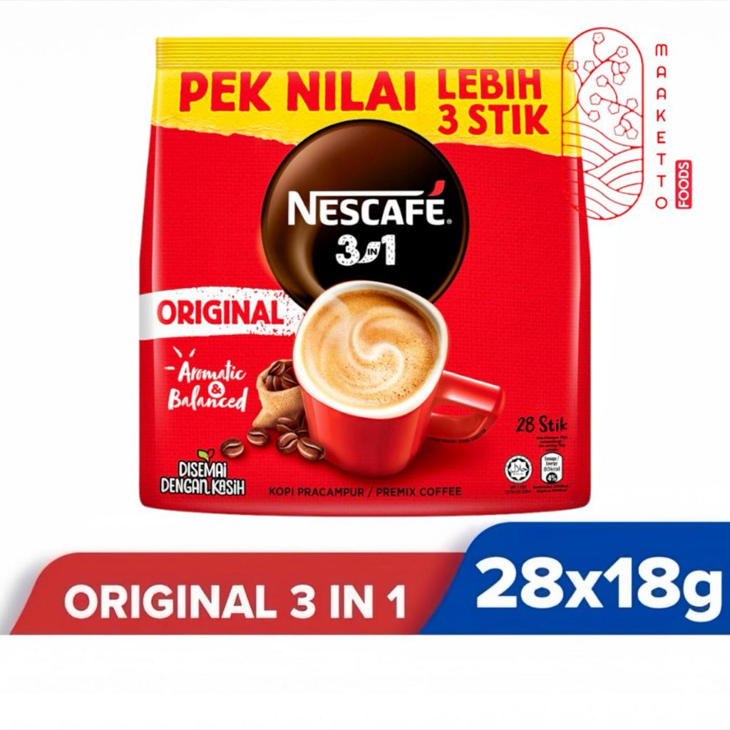 Jual Nescafe 3 in 1 Original Sachet / Kopi Nescafe 3 in 1 Original 28 ...