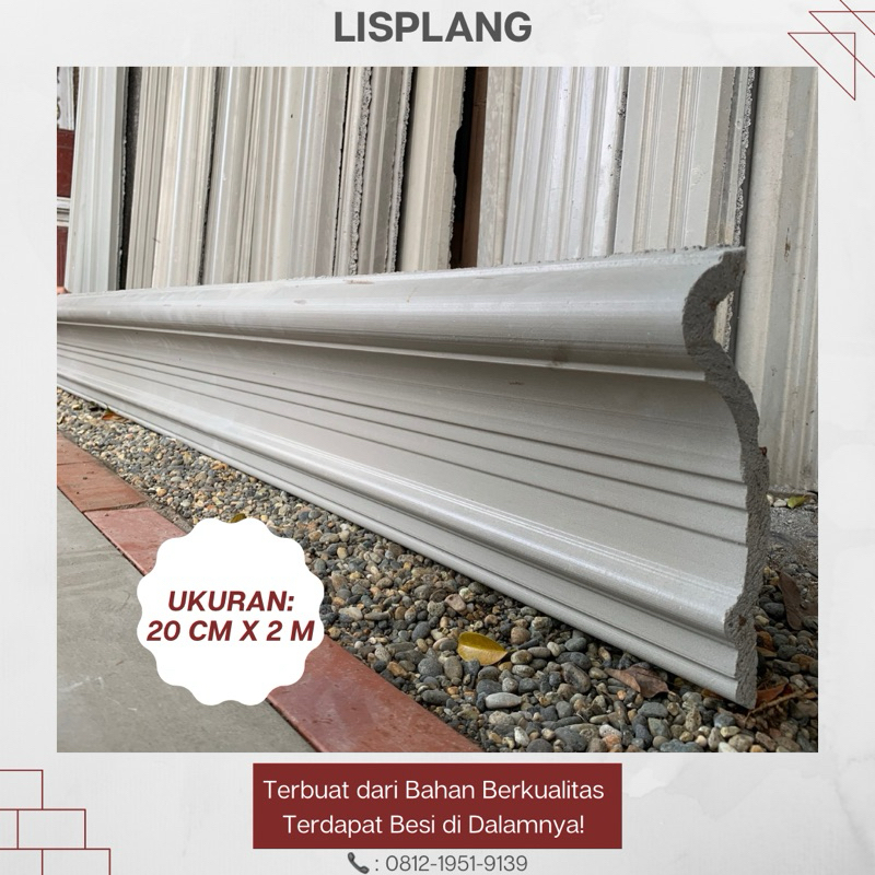 Jual Lisplang Beton 20cm x 2m / lisplang, lis profil, lisplang beton ...
