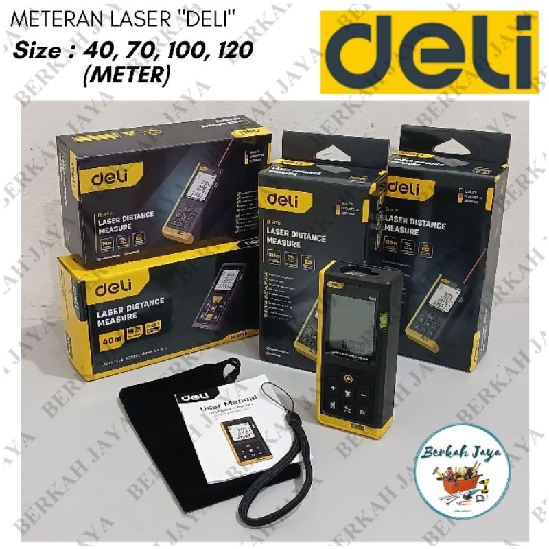 Jual DELI METERAN LASER Digital Rangefinder Distance Meteran Pengukur ...
