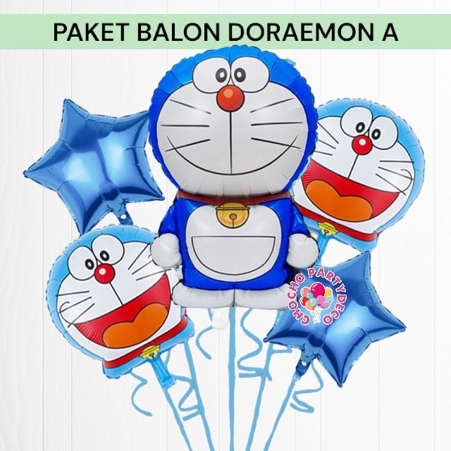 Jual Paket Balon DORAEMON A / Dekorasi Ulang Tahun Doraemon Doremi ...