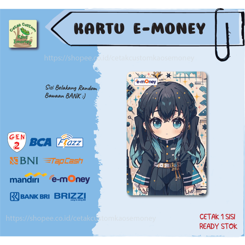 Jual KARTU E MONEY E TOLL KARTUN ANIME MUICHIRO DEMON SLAYER EMONEY ...