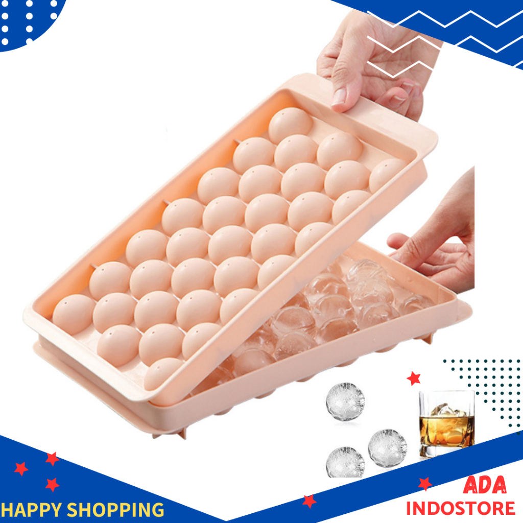 Jual Cetakan Es Batu Jelly Bulat 33 Grid Nampan Es Batu BPA Free ...