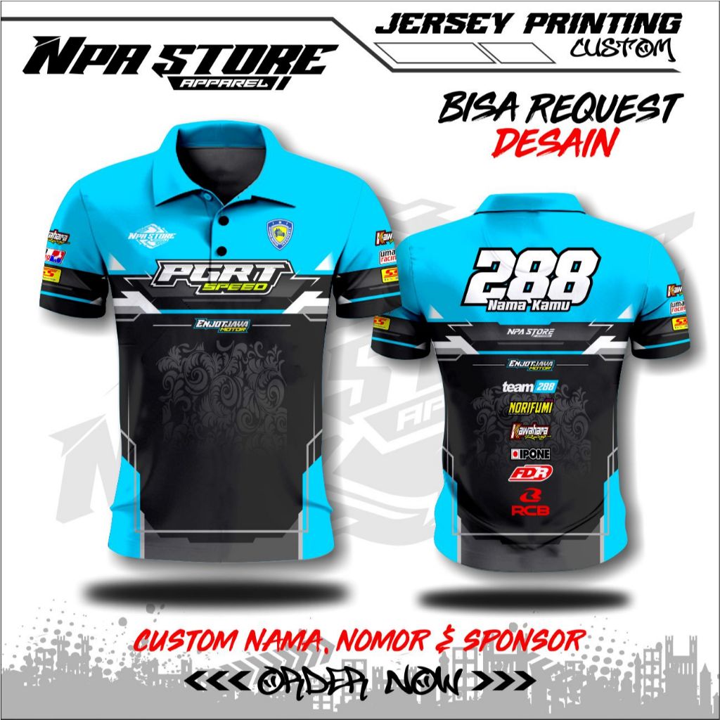 Jual JERSEY RACING KERAH FULL PRINTING CUSTOM NAMA NOMOR NAMA TEAM ...