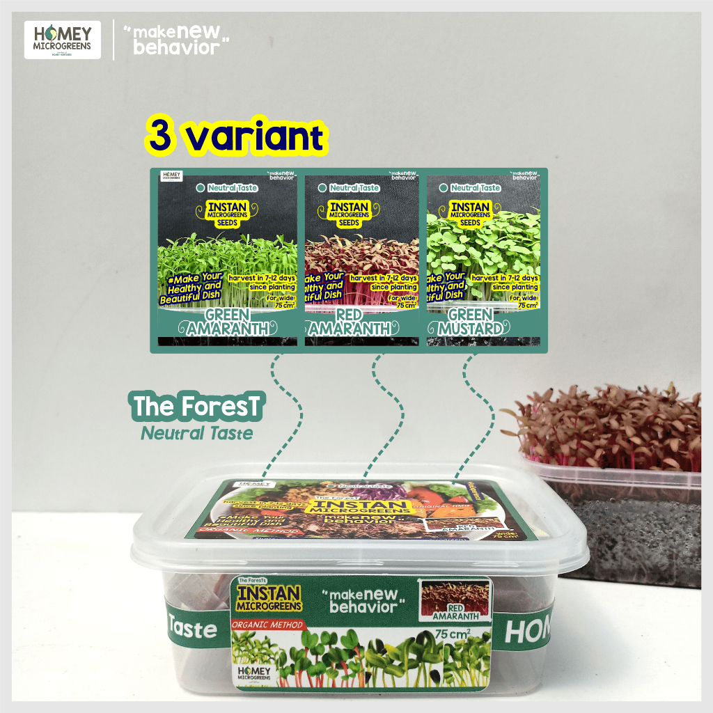 Jual Homey Sayuran Instan Microgreens Anti Stunting Benih Red Amaranth ...