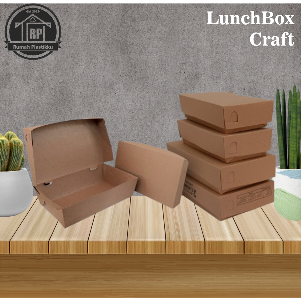 Jual [25pcs] Paper Lunch Box Craft / Kertas Box Kertas Kemasan Makanan ...